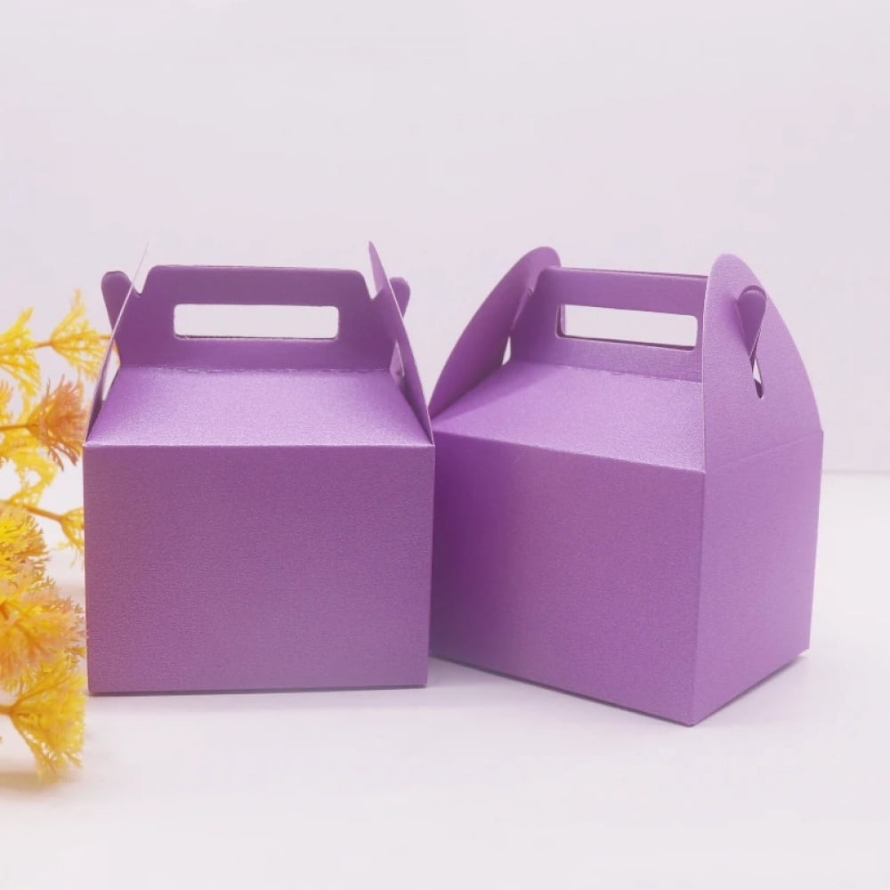 10 self-made blank paper gift boxes. Black purple pink candy/wedding ...