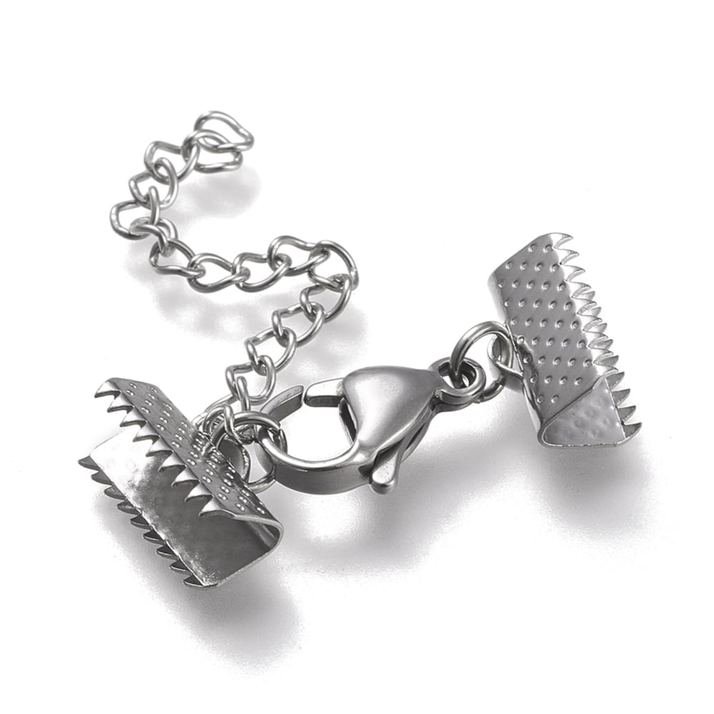 10 set Resistant 304 Stainless Steel Curb Chain Extender with Lobster ...