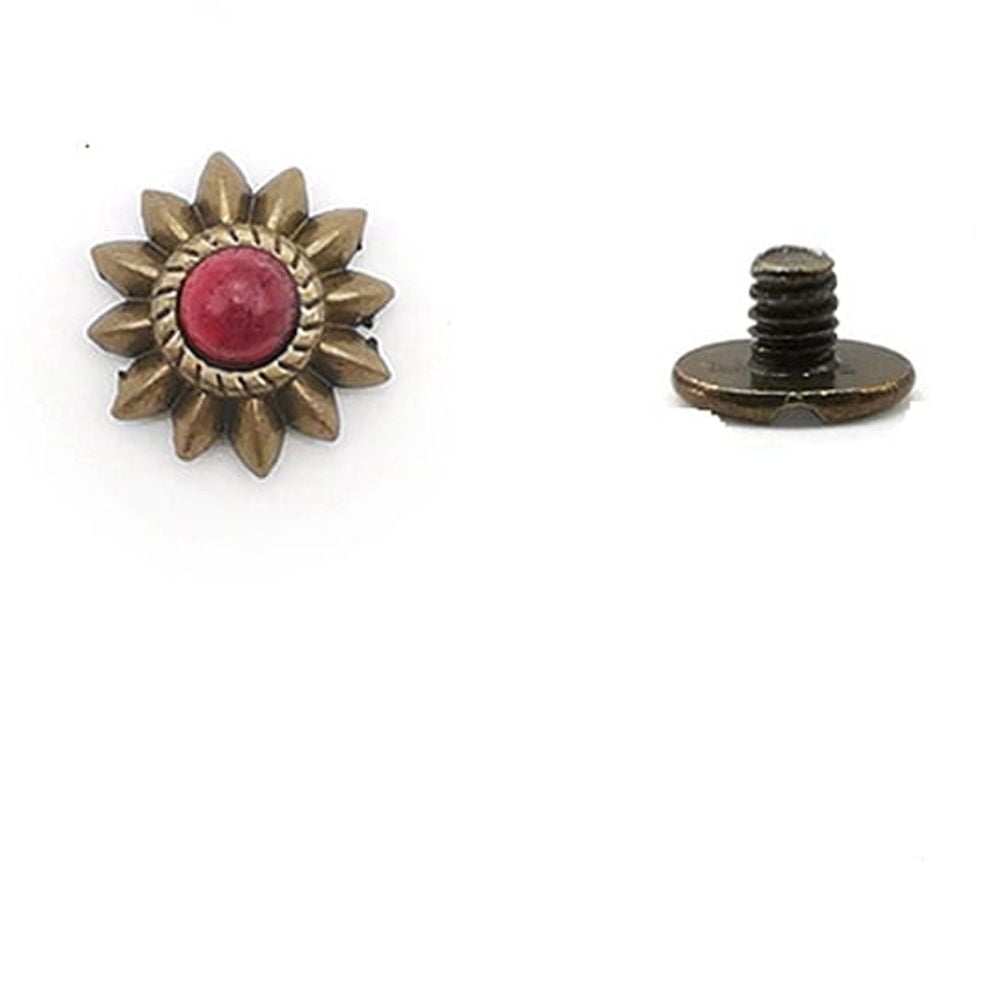 10 set Zinc Alloy Decorative Rivets with Iron Screws for Purse Bags ...