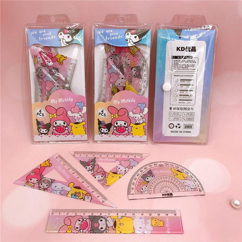 10 set/lot Sanrio Kawaii Animal Ruler Set Cute Straight Rulers Bookmark ...