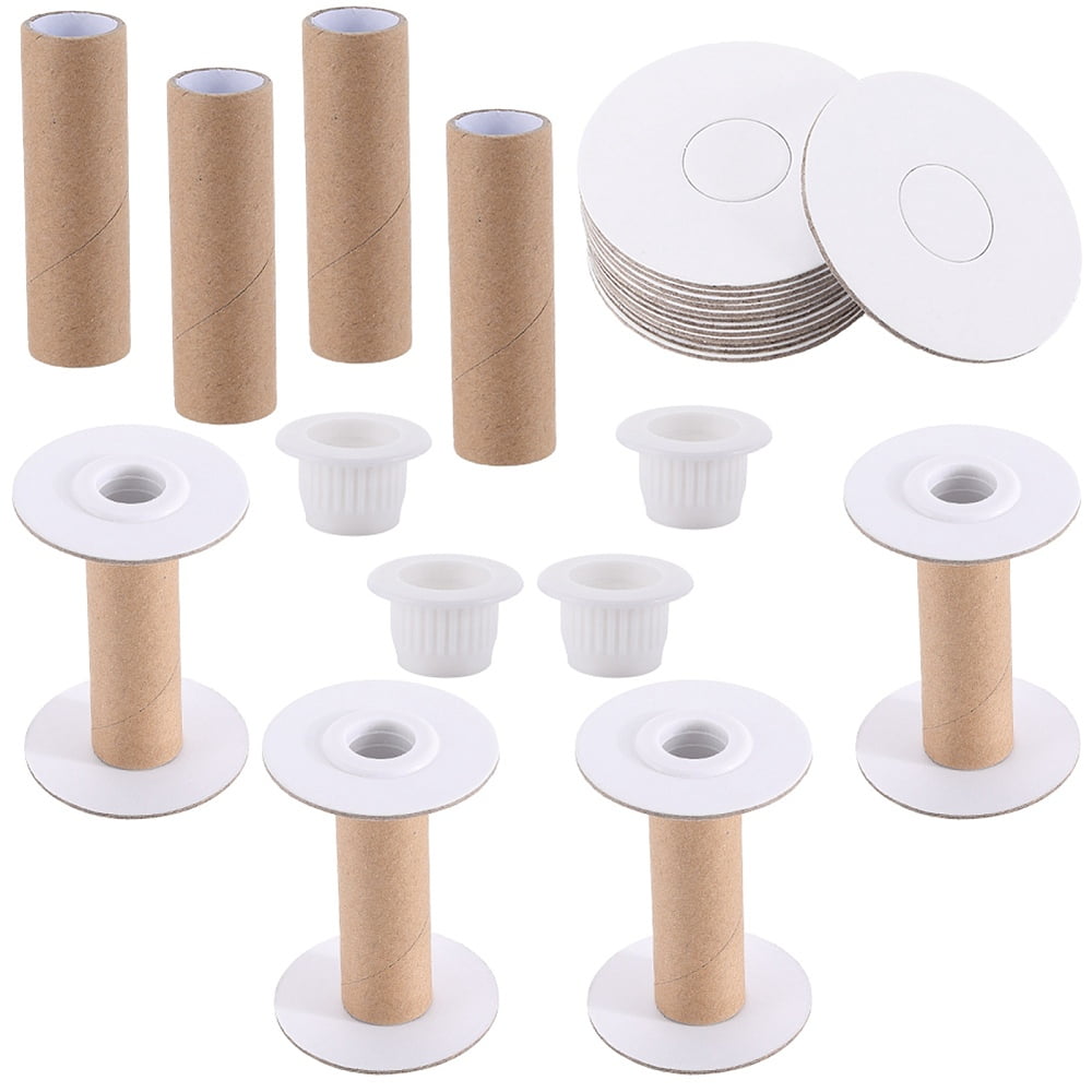 10 sets Paper Ribbon Spools Paper Sewing Spool Bulk Unfinished White ...