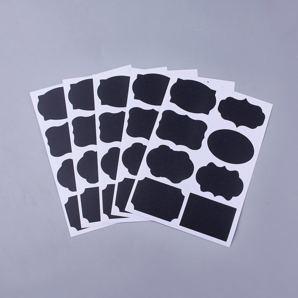 10 sheet Waterproof Chalkboard Sticker Labels Adhesive Stickers Kitchen ...