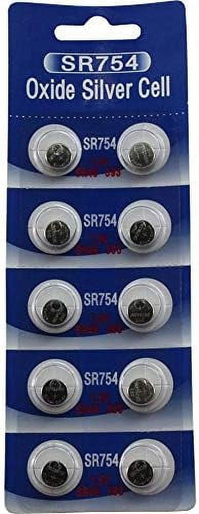 10 silver oxide batteries 393 309 sr754 lr754 sr48 lr48 ag5 193 v393 ...