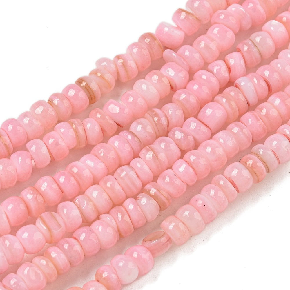 10 strand Dyed Natural Freshwater Shell Beads Strands Rondelle Light ...