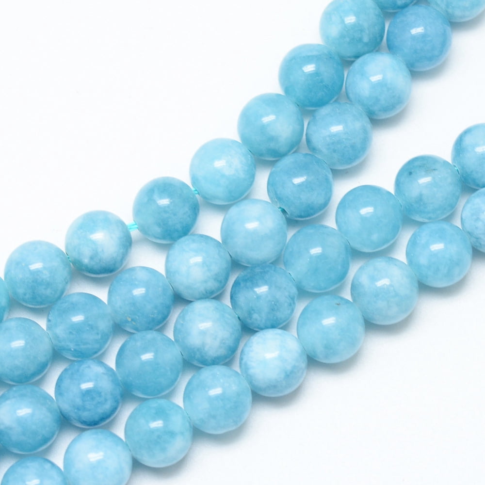 10 strand Natural Blue Quartz Beads Strands Imitation Amazonite color ...