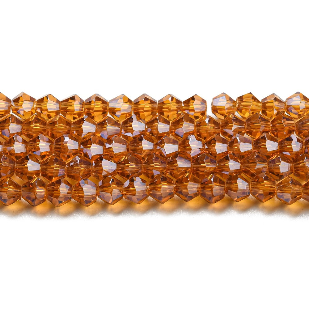 10 strand Transparent Electroplate Glass Beads Strands Pearl Luster ...