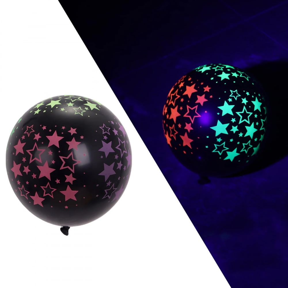 10 units 12 Inch Fluorescent Glow in the Dark Love Heart Shaped Latex ...