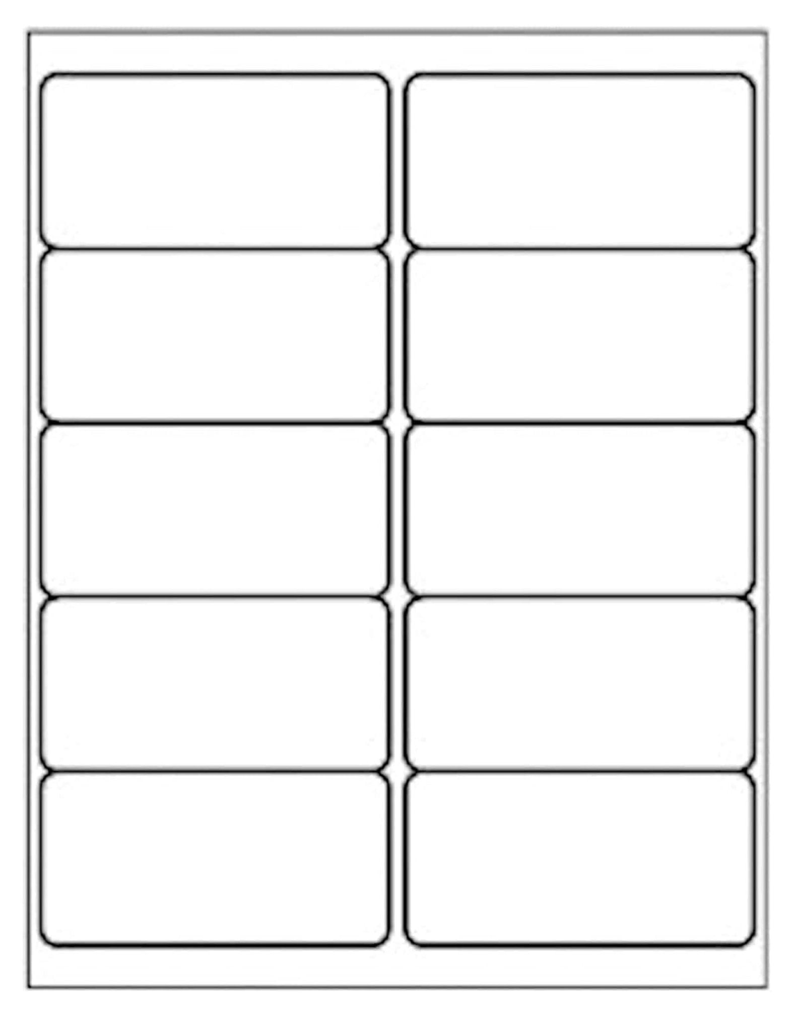 10 up Labels 2'' x 4" Shipping Address Labels for Laser and Inkjet ...