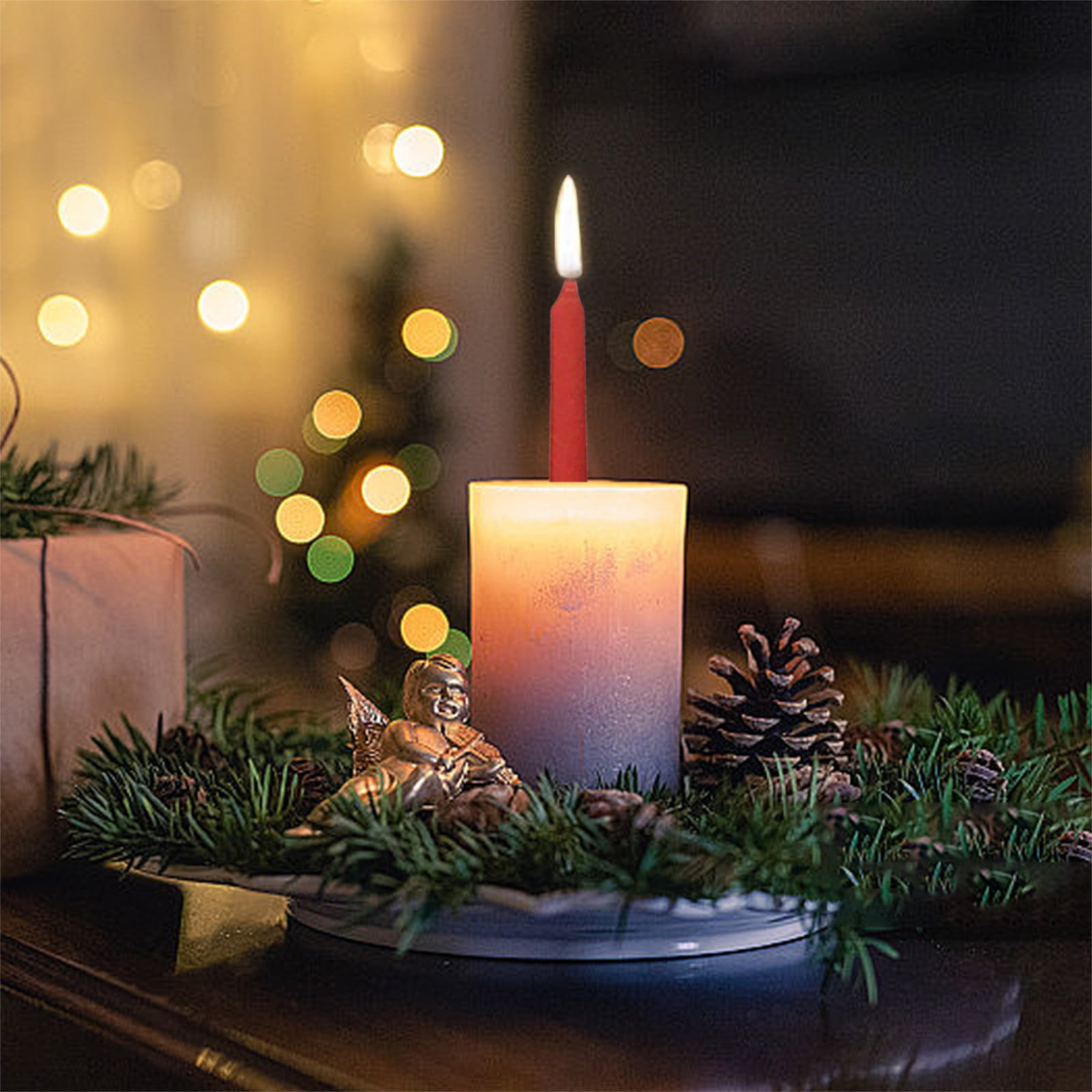10 velas de cera multicolor de poste largo para emergencias ...