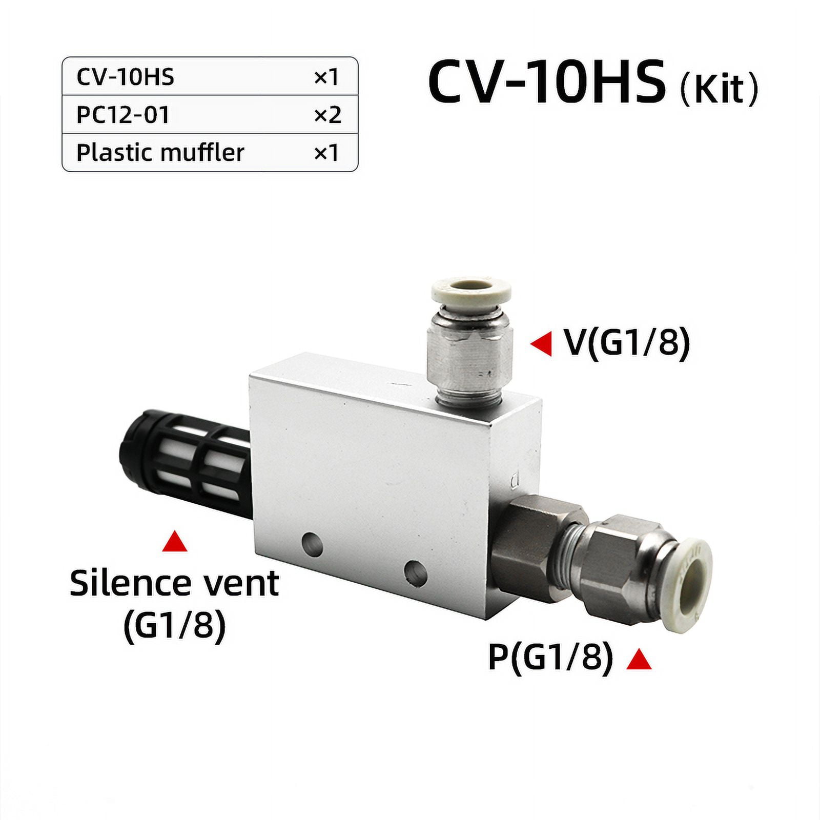 10 w 12 Connection-Vacuum Generator Accessed Air Ejector Pneumatic Pressure ACV CV-10 15 20 25 ...