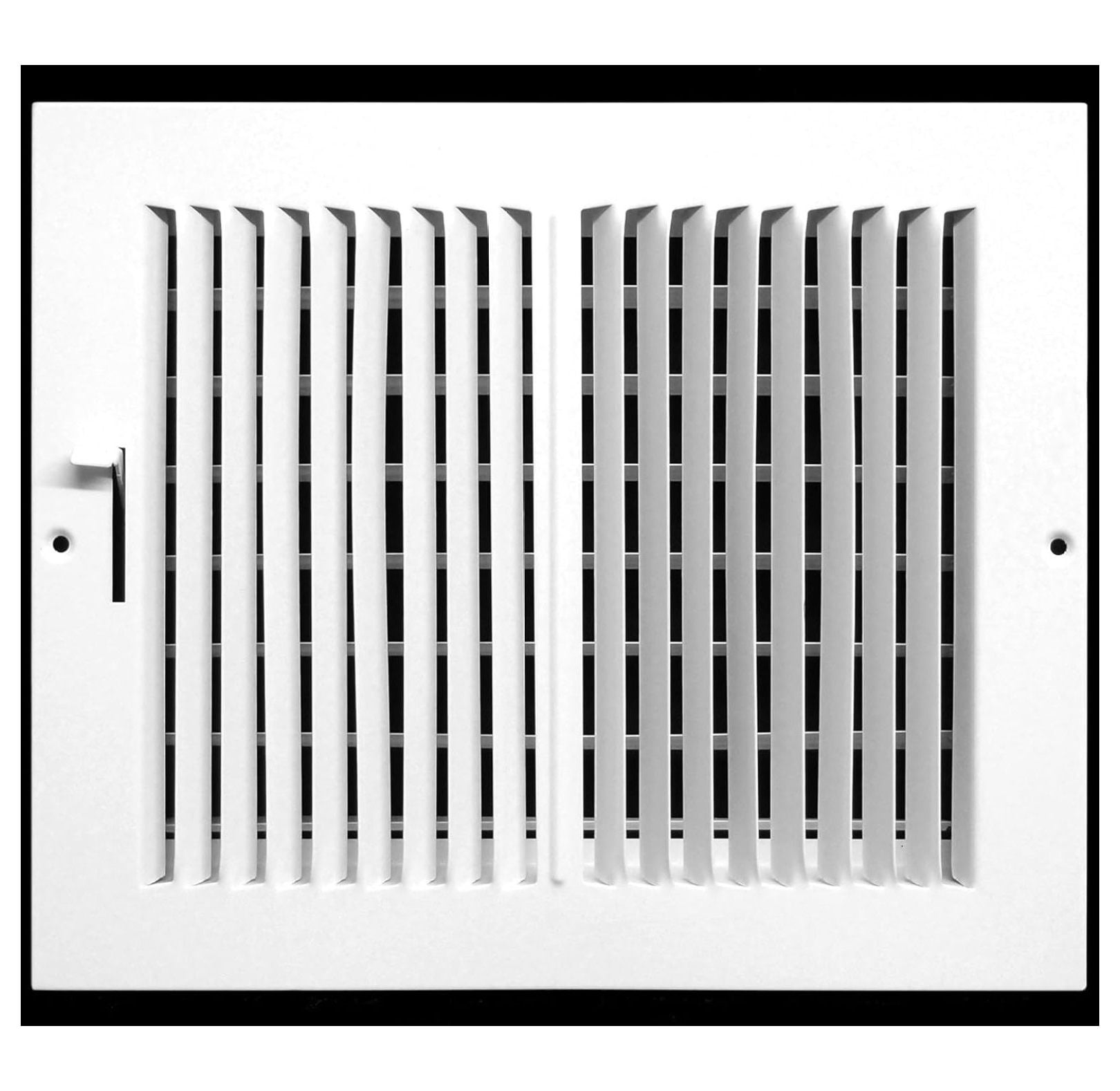 10"w X 8"h 2-Way-Flat Stamped Steel - Vent Cover - Grille Register ...