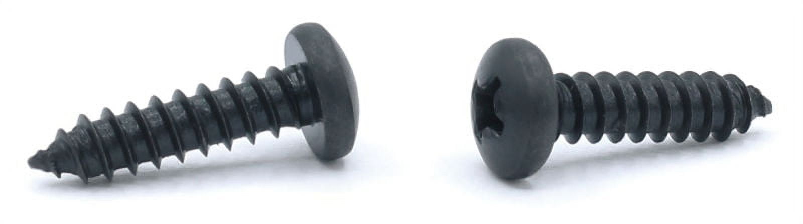#10 x 1 1/2" Type A Self-Tapping Screws / Phillips / Pan Head / Steel / Black Oxide - 3000 Piece ...