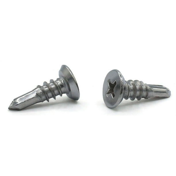 #10 x 1 1/4" Self-Drilling Screws / Phillips / Flat Undercut Head ...