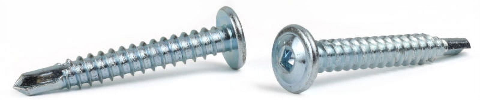 #10 x 1 1/4" Self-Drilling Screws / Square / Modified Truss Head / Steel / Zinc - 4000 Piece ...