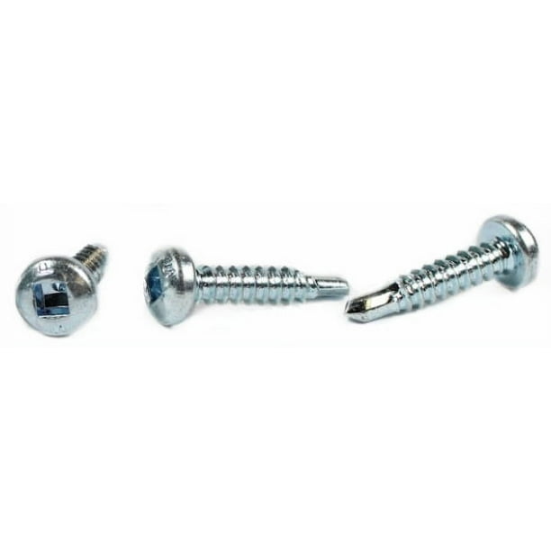 #10 x 1/2" Self-Drilling Screws / Square / Pan Head / Steel / Zinc - 8000 Piece Carton - Walmart.com