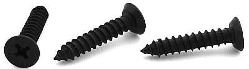 #10 x 1/2" Type AB Self-Tapping Screws / Phillips / Flat Undercut Head / Steel / Black Oxide ...