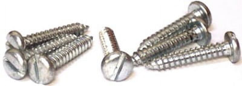 #10 x 1/2" Type AB Self-Tapping Screws / Slotted / Pan Head / Steel / Zinc - 8000 Piece Carton ...