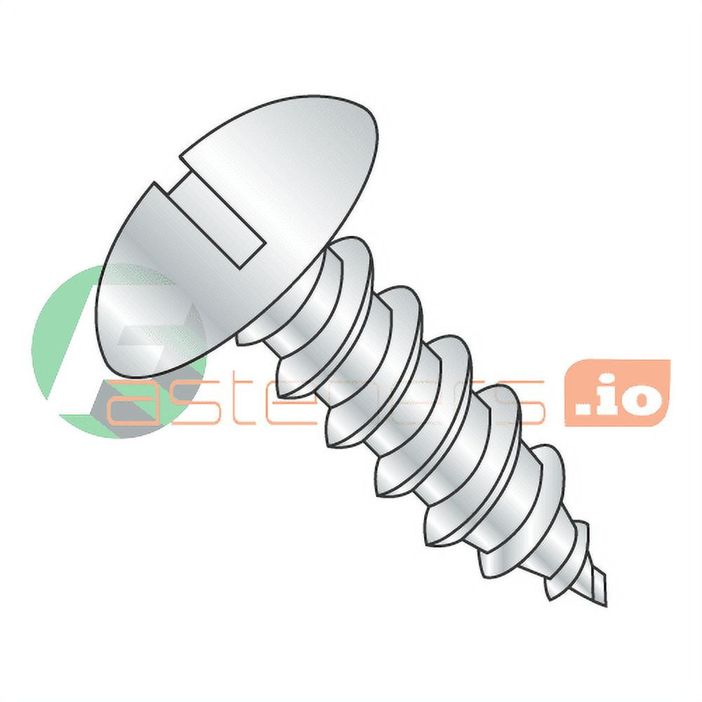 #10 x 1/2" Type AB Self-Tapping Screws / Slotted / Truss Head / Steel ...