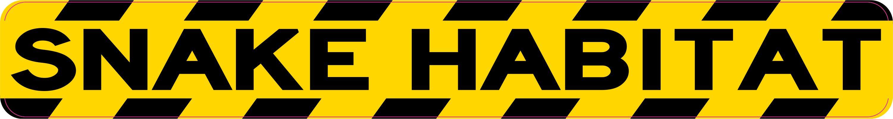 10 x 1.25 Snake Habitat Sticker Vinyl Animal Caution Tank Cage Sign ...