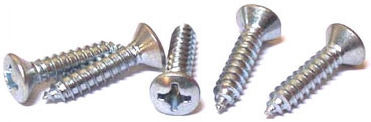 #10 x 1 3/4" Type AB Self-Tapping Screws / Phillips / Oval Head / Steel ...