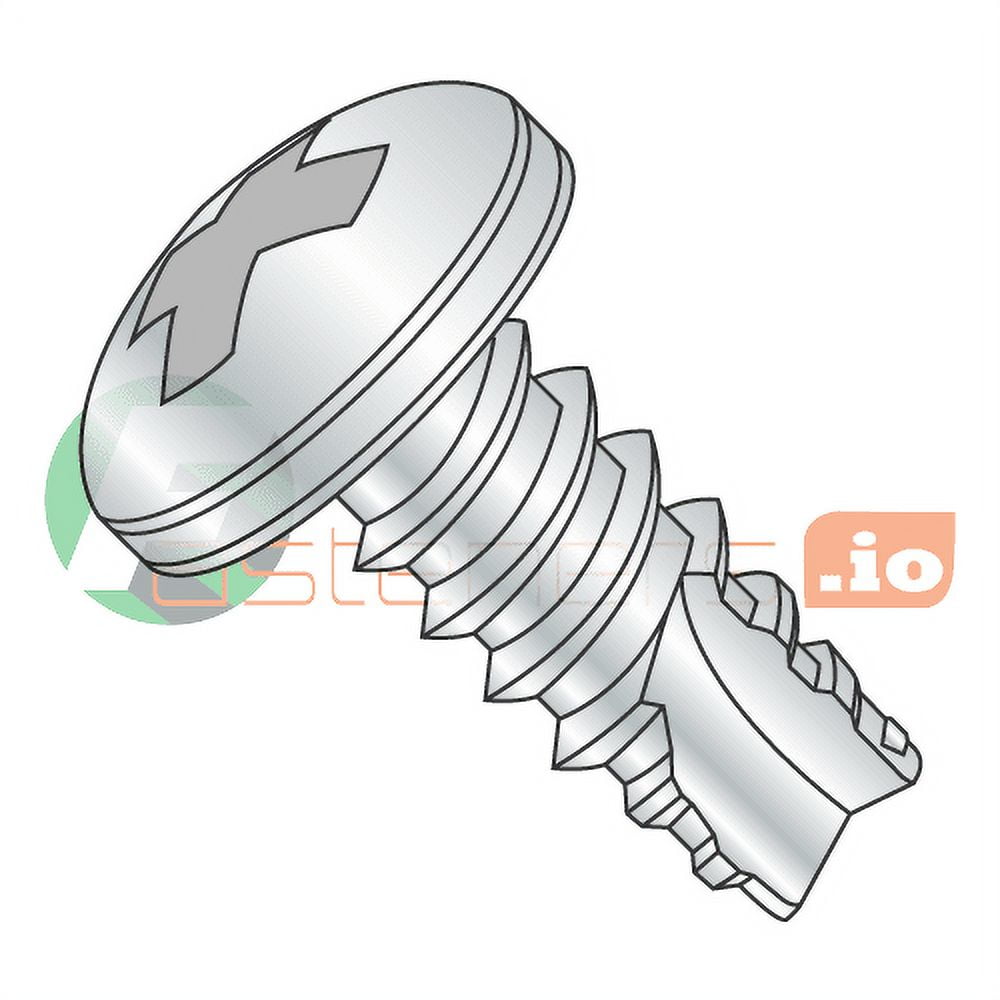 #10 x 1/4" Type 25 Thread Cutting Screws / Phillips / Pan Head / Steel ...