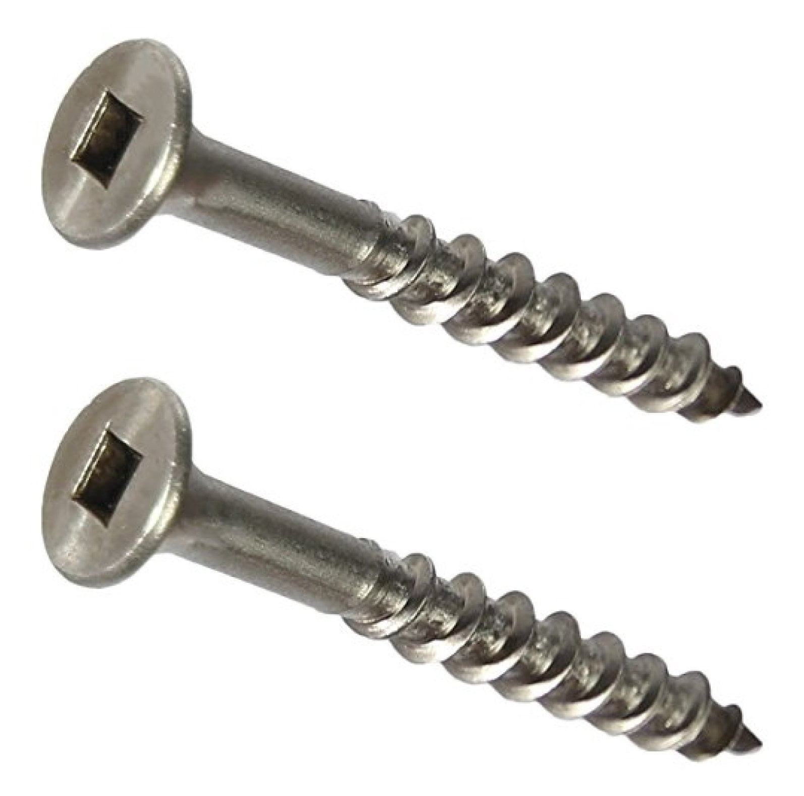 #10 x 1-5/8" Deck Screws 316 Marine Grade Stainless Steel, Square Drive ...