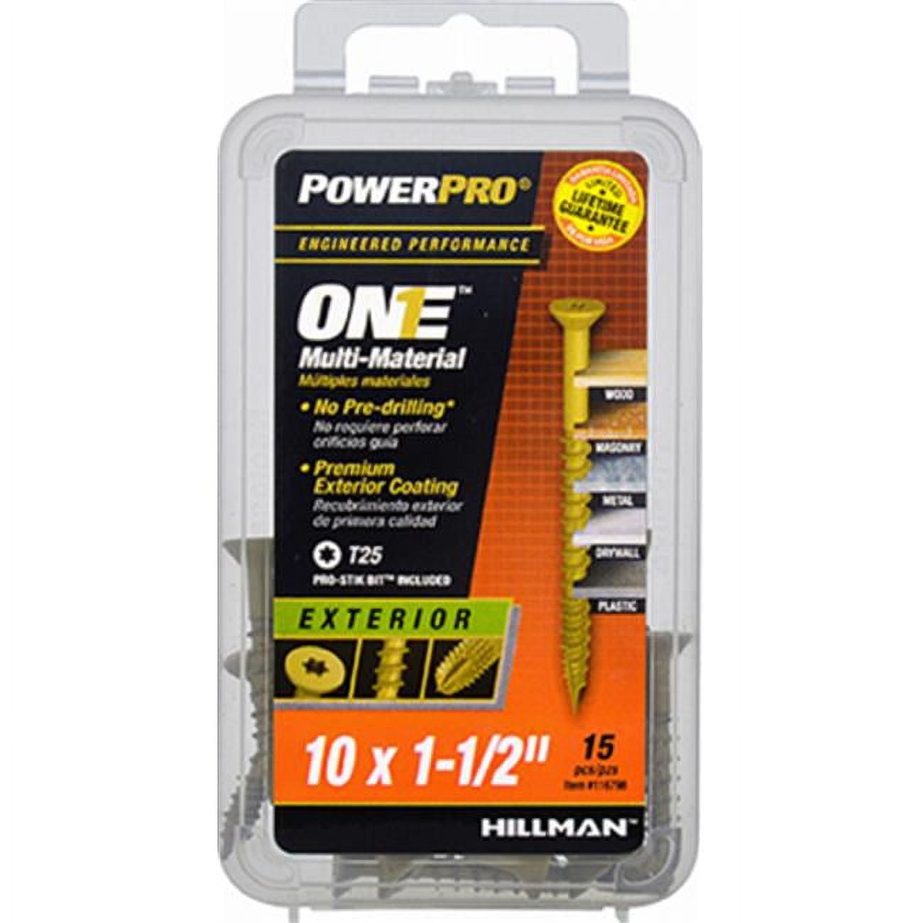 10 x 1.5 in. Exterior Flat Head One Screw - Bronze Epoxy, Pack of 15 ...