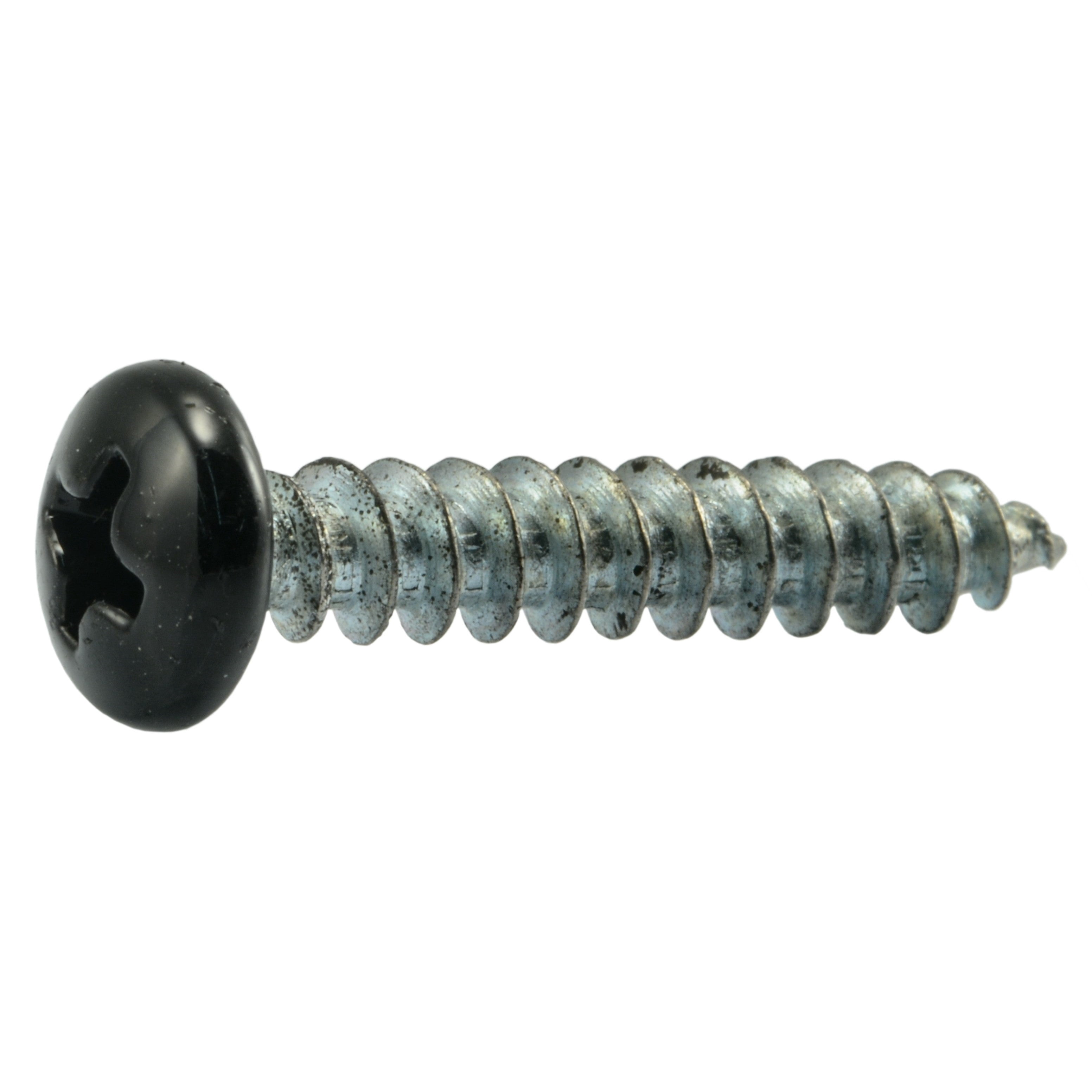 #10 x 1" Black Painted Steel Phillips Pan Head Sheet Metal Screws ...