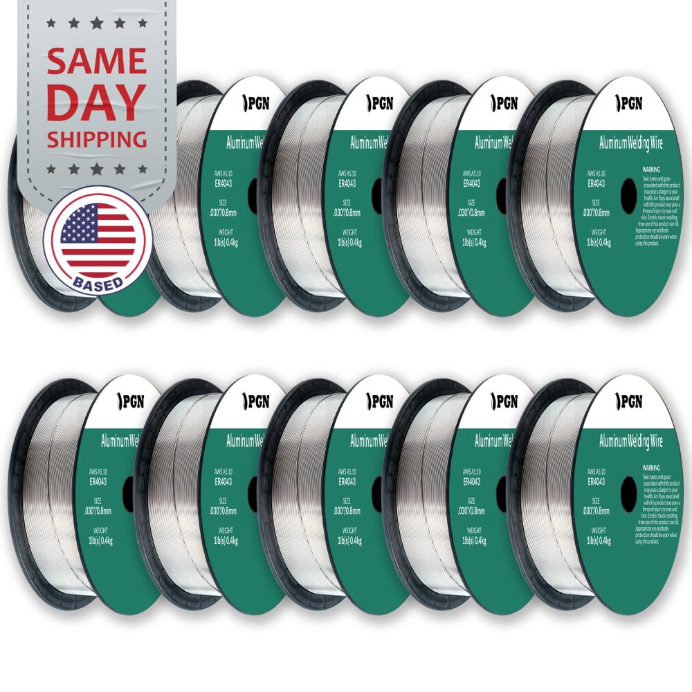 (10 x 1-Lb Spools) PGN ER4043 .030" MIG Aluminum Welding Wire - Walmart.com