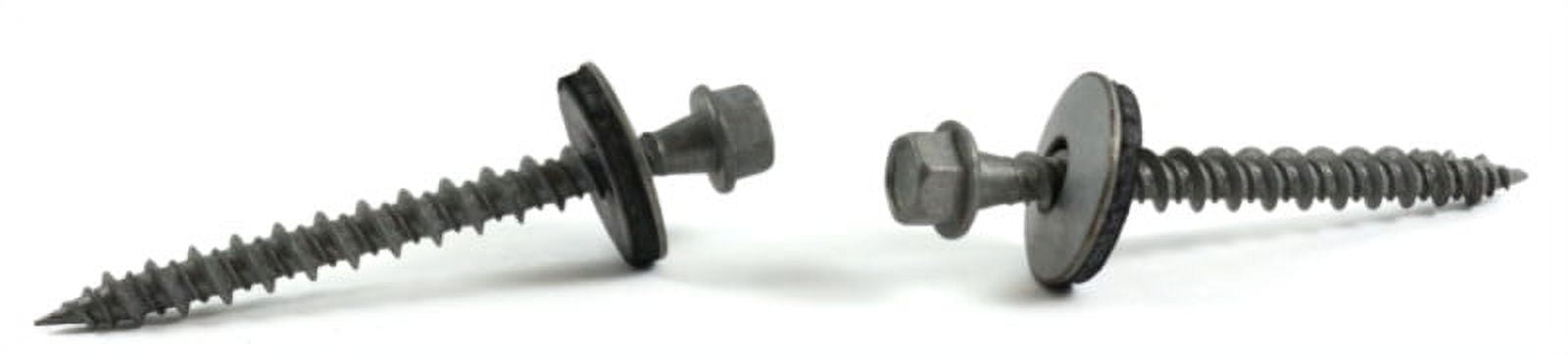 #10 x 1 Pole Barn Screws / Unslotted / Hex Washer Hd / Type 17 / Steel ...