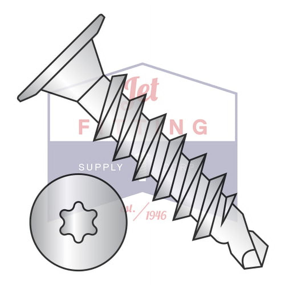 #10 x 1" Self-Drilling Screws | Six-Lobe (Torx) | Wafer Head | 18-8 Stainless Steel (Quantity ...