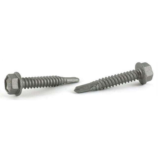 #10 x 1" Self-Drilling Screws / Unslotted / High Hex Washer Head ...