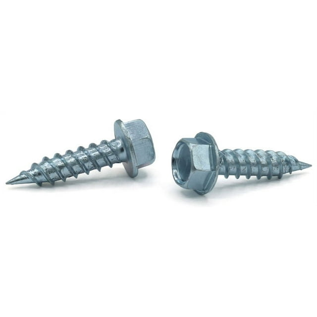 #10 x 1" Self-Piercing Screws / Unslotted / Hex Washer Head (1/4" AF ...