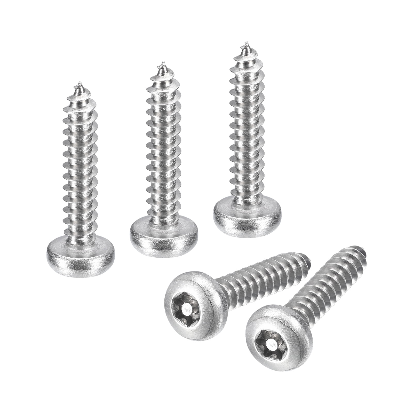 #10 x 1" Torx Security Screws, 10Pack Button Head, Self Tapping Screws, 304 Stainless Steel Anti ...
