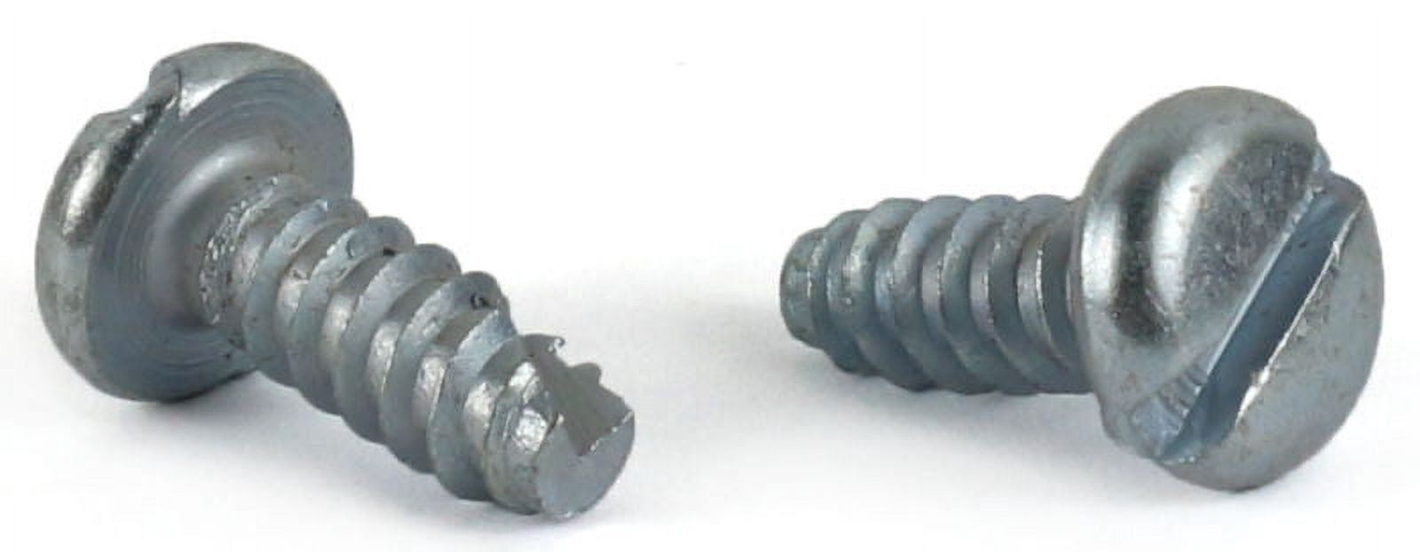 #10 x 1" Type 25 Thread Cutting Screws / Slotted / Pan Head / Steel ...