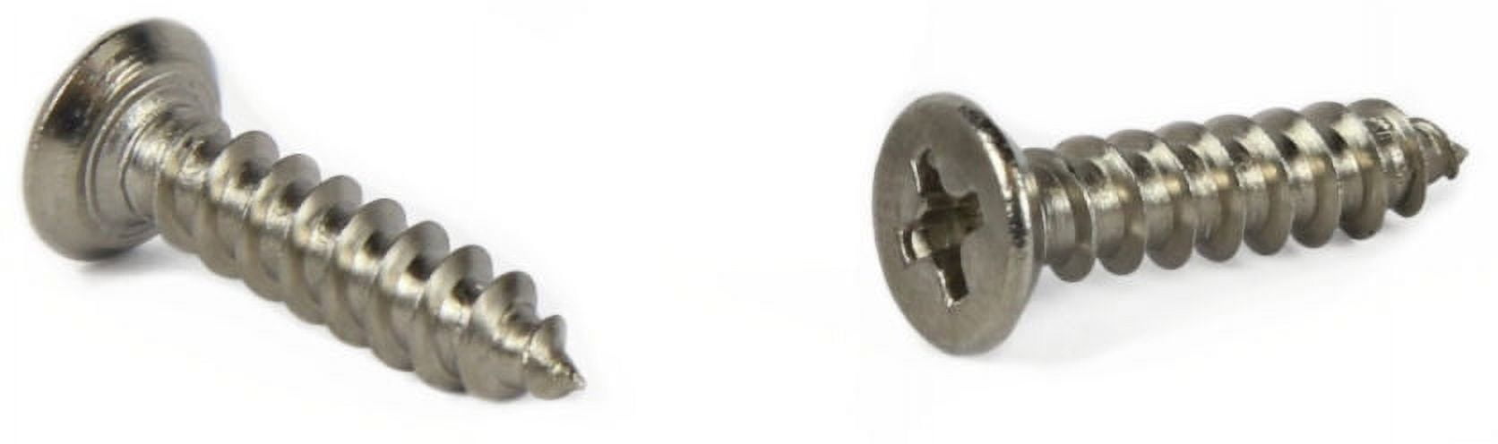 #10 x 1" Type A Self-Tapping Screws / Phillips / Flat Undercut Head ...