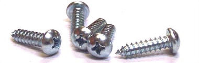 #10 x 1" Type AB Self-Tapping Screws / Phillips / Round Head / Steel ...