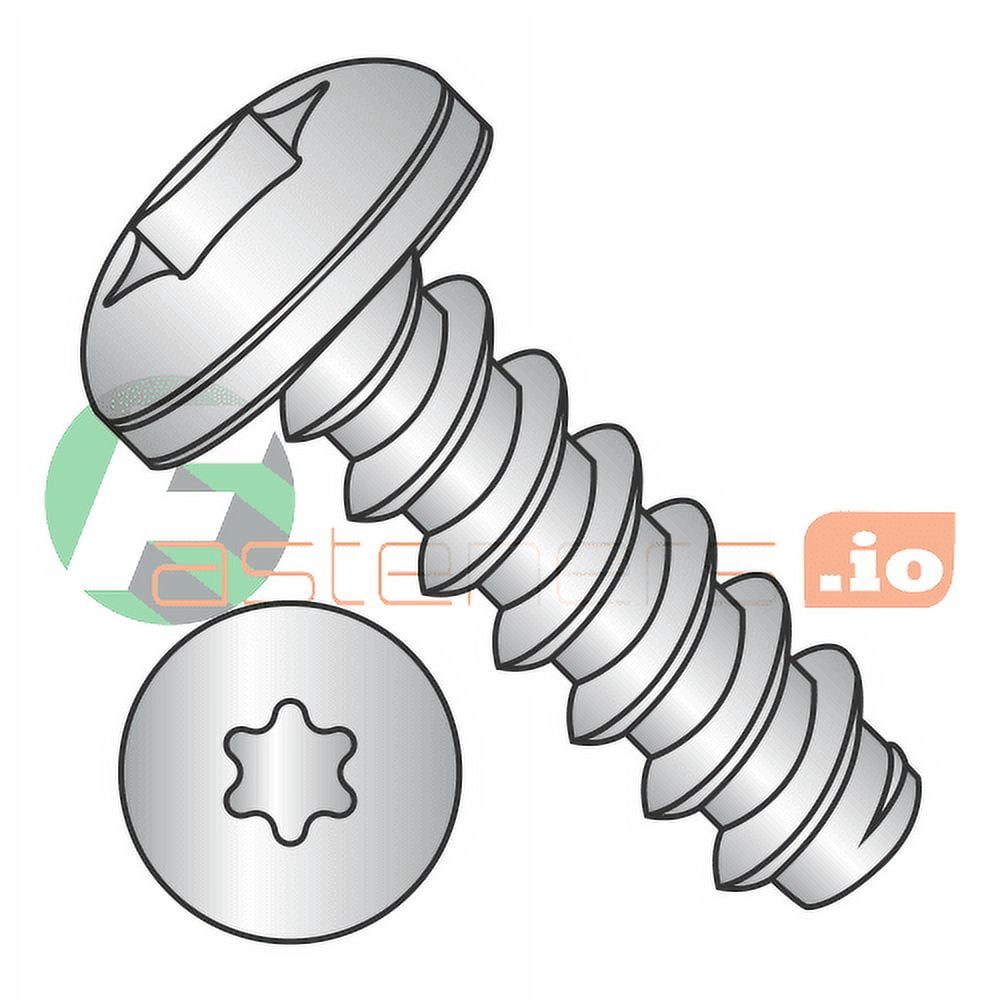 #10 x 1" Type B Self-Tapping Screws / Six-Lobe (Torx) / Pan Head / 18-8 ...