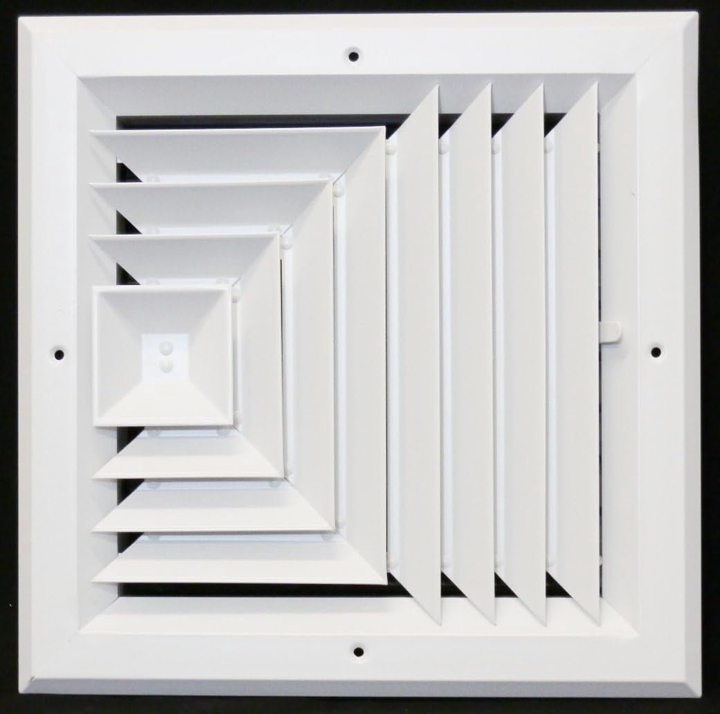 10'' x 10'' - 3-Way Extruded Aluminum Ceiling Diffuser Square - HVAC ...