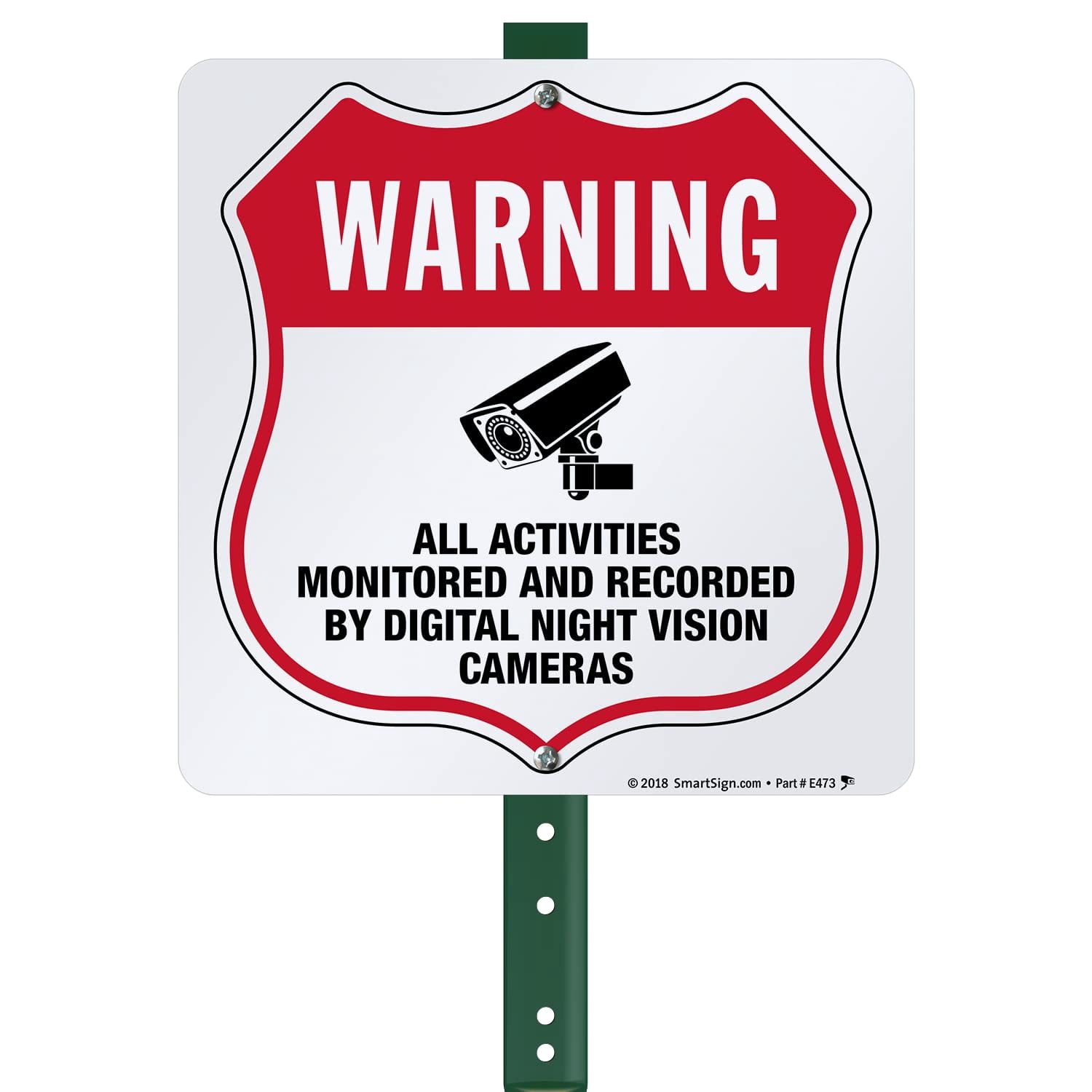 10" x 10" 'All Activities Monitored By Digital Night Vision Cameras ...