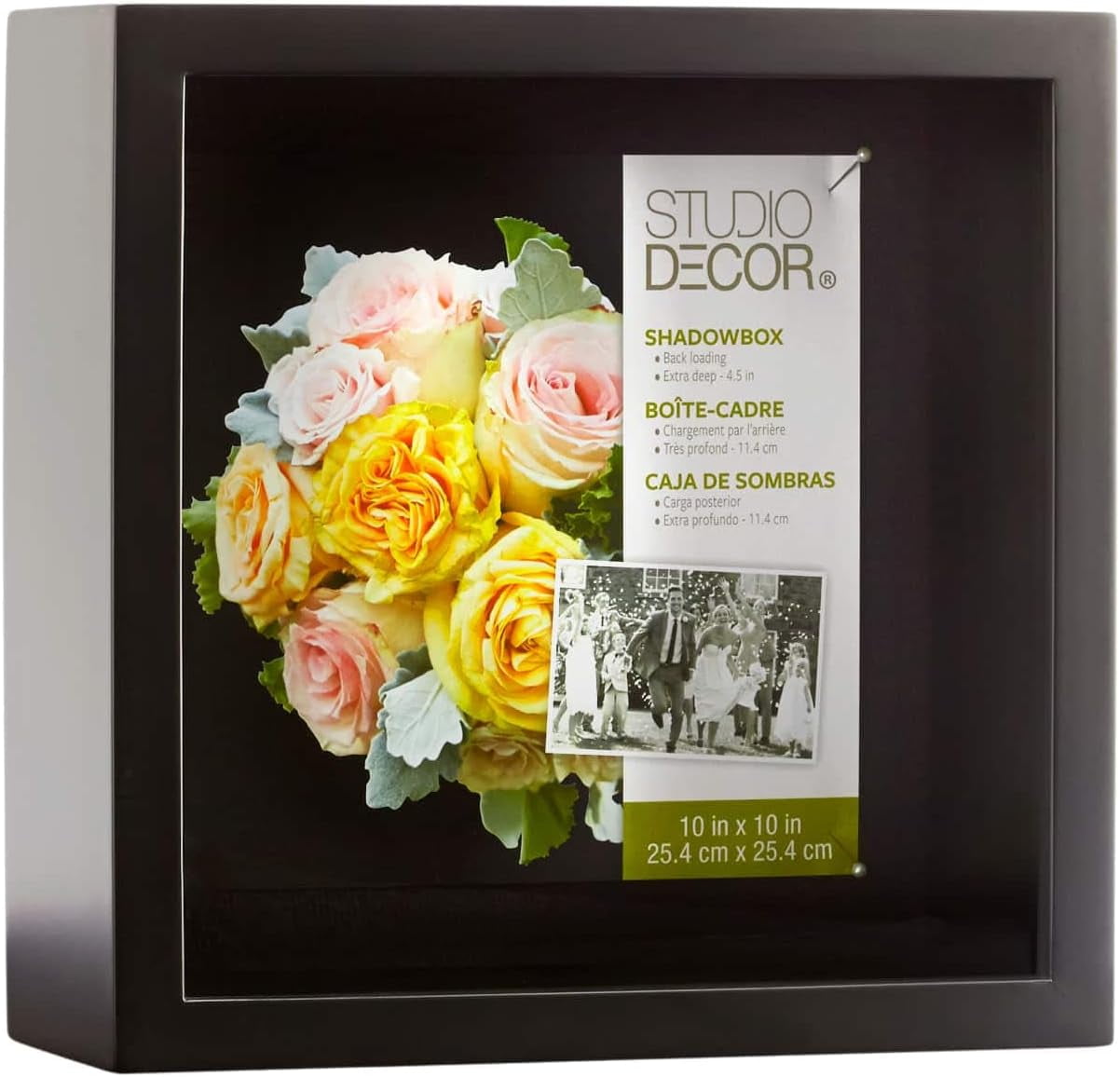 10” x 10” Black Extra Deep Shadow Box by Studio Décor - Memory Box ...