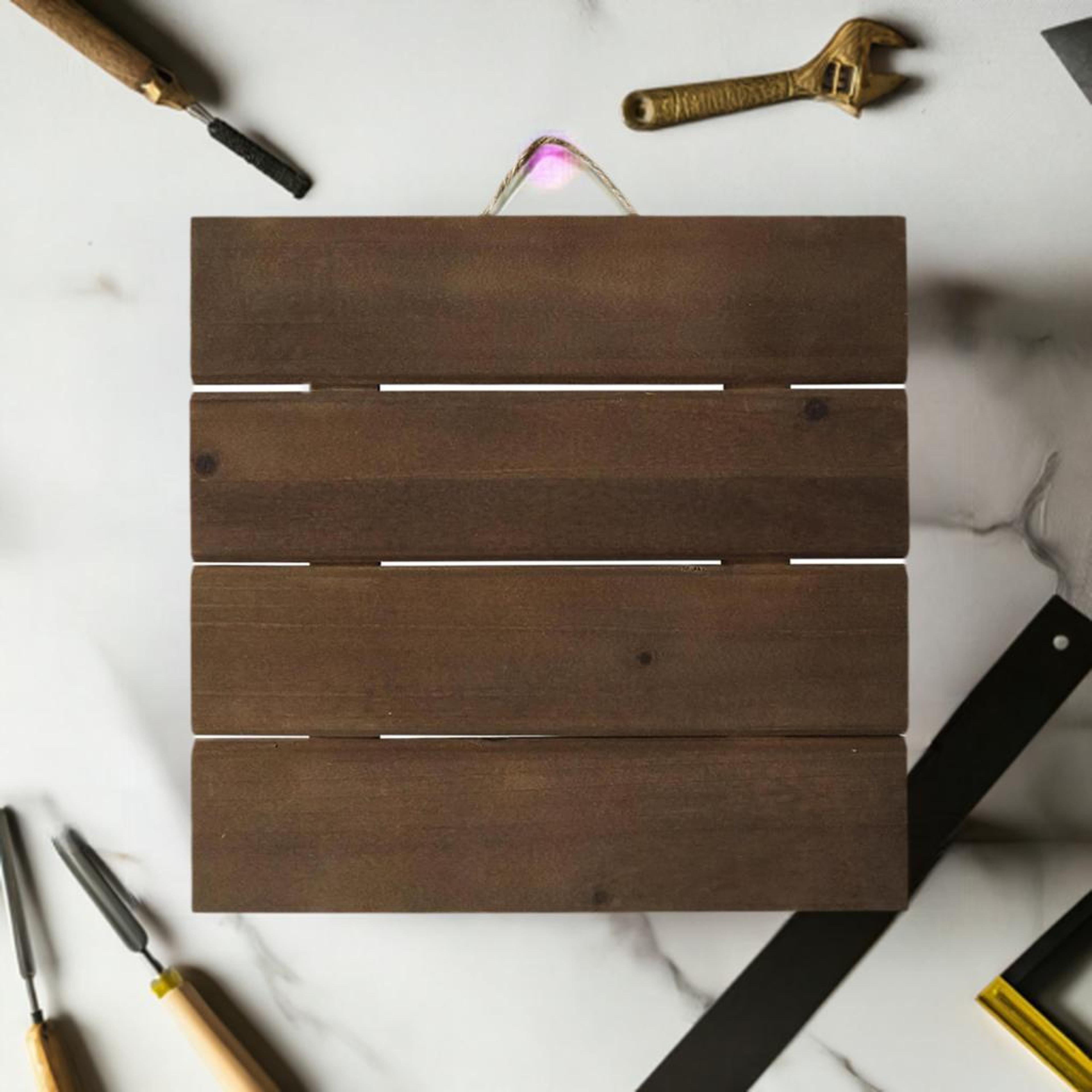 10" x 10" Brown Wood Square Plaques by Make Market®, 2ct. - Walmart.com