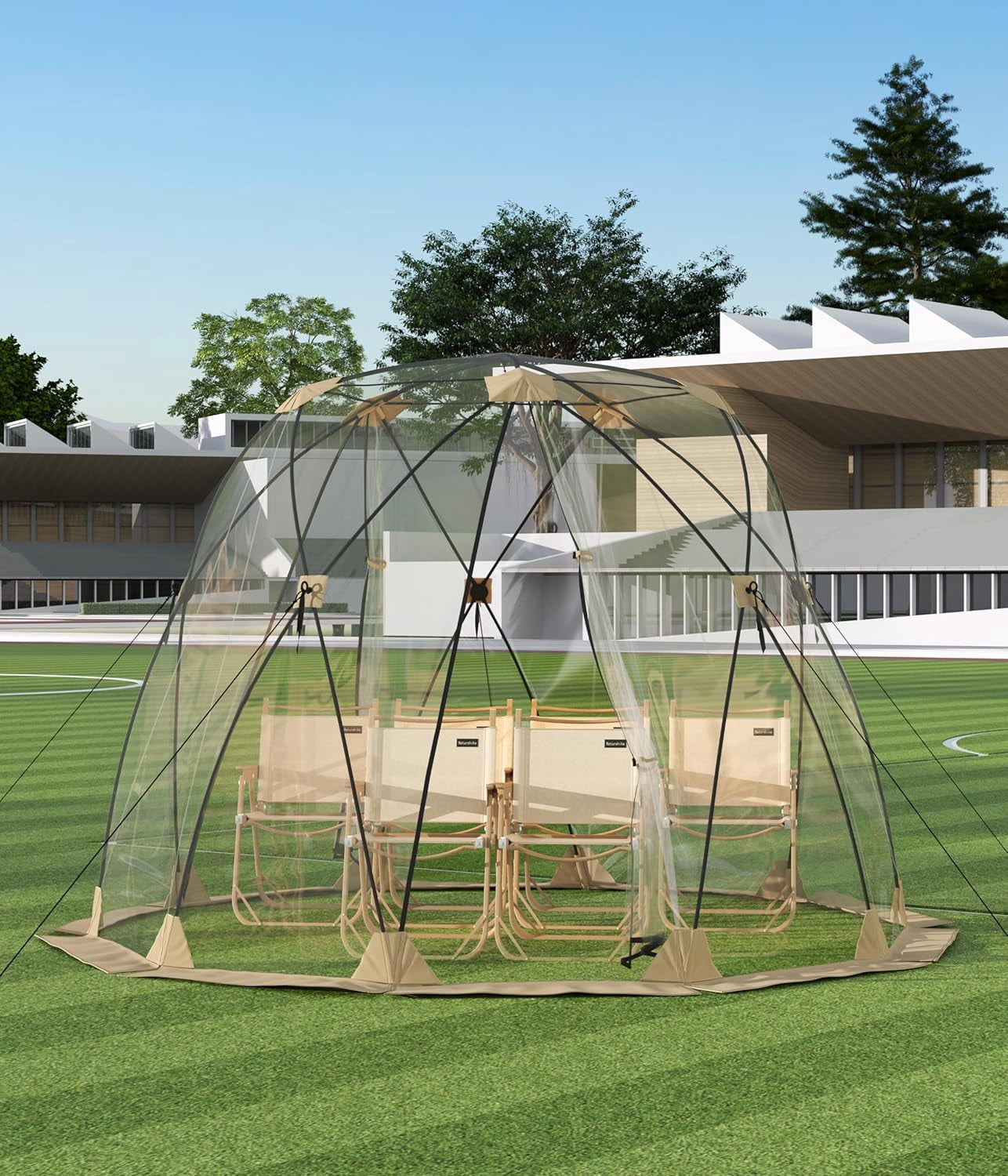 10 x 10 FT Pop Up Bubble Tent - Transparent Dome Shelter for 4 to 6 ...