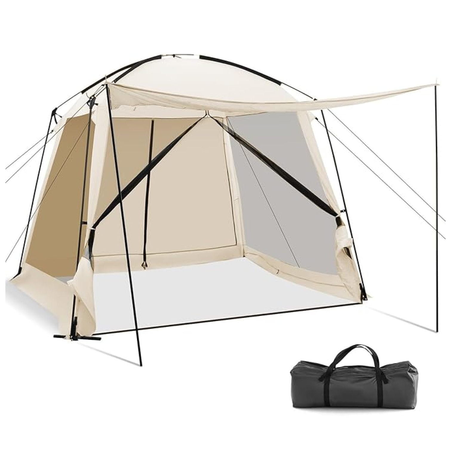 10 x 10 Ft Screen Tent, Easy Setup Screened in Canopy with 4 Mesh Walls ...