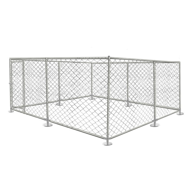 10 x 10 Heavy Duty Galvanized Chain Link Dog Kennel Enclosure for Large ...