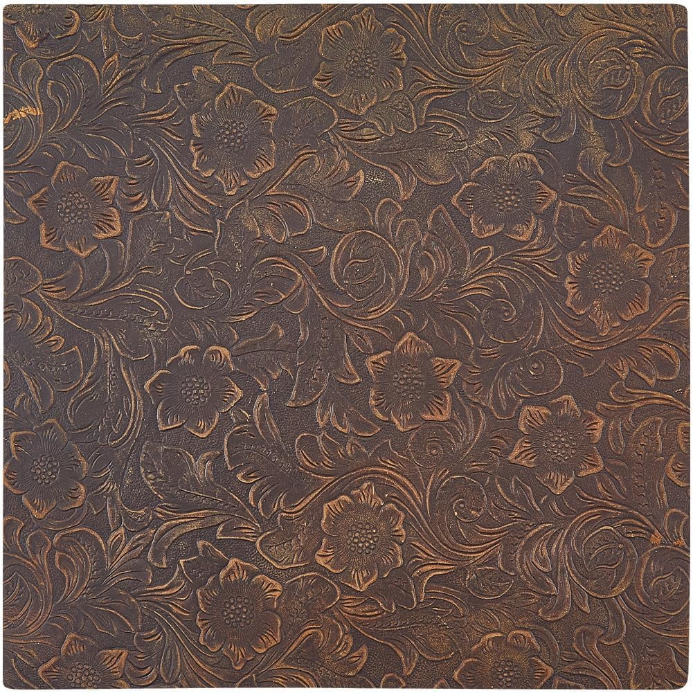 10 x 10 Inch Bump Texture Cowhide Sheets - 1.6mm Thick Floral Embossed ...