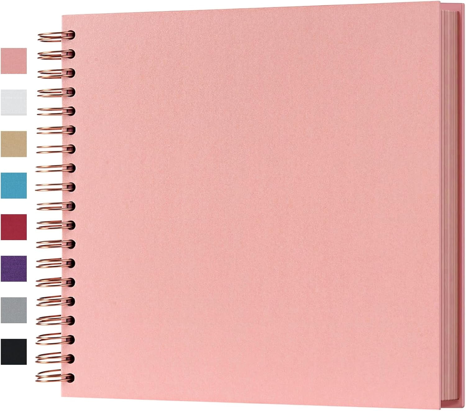 10 x 10 Inch DIY Scrapbook Photo Album 80 Pages Thick Kraft Blank Pink ...