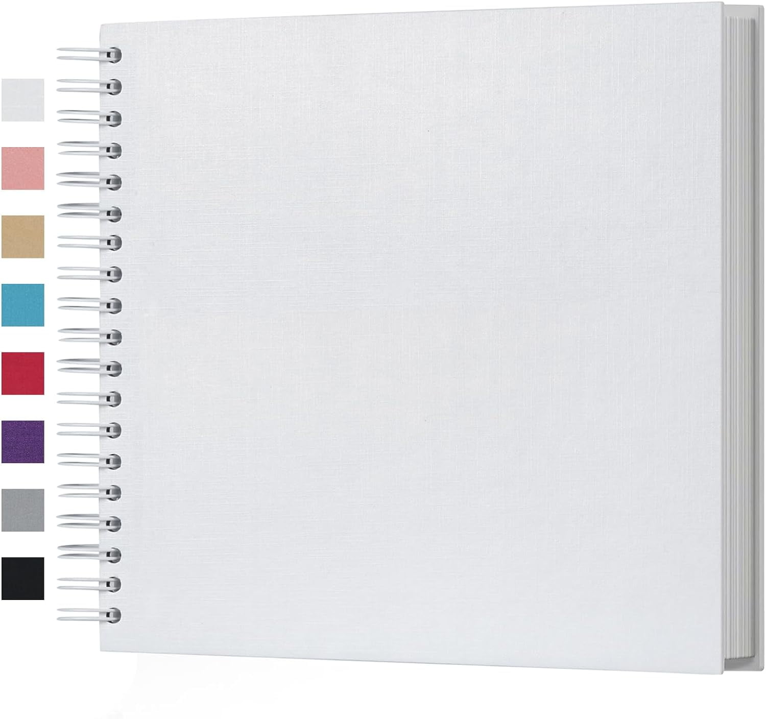 10 x 10 Inch DIY Scrapbook Photo Album 80 Pages Thick Kraft Blank White ...