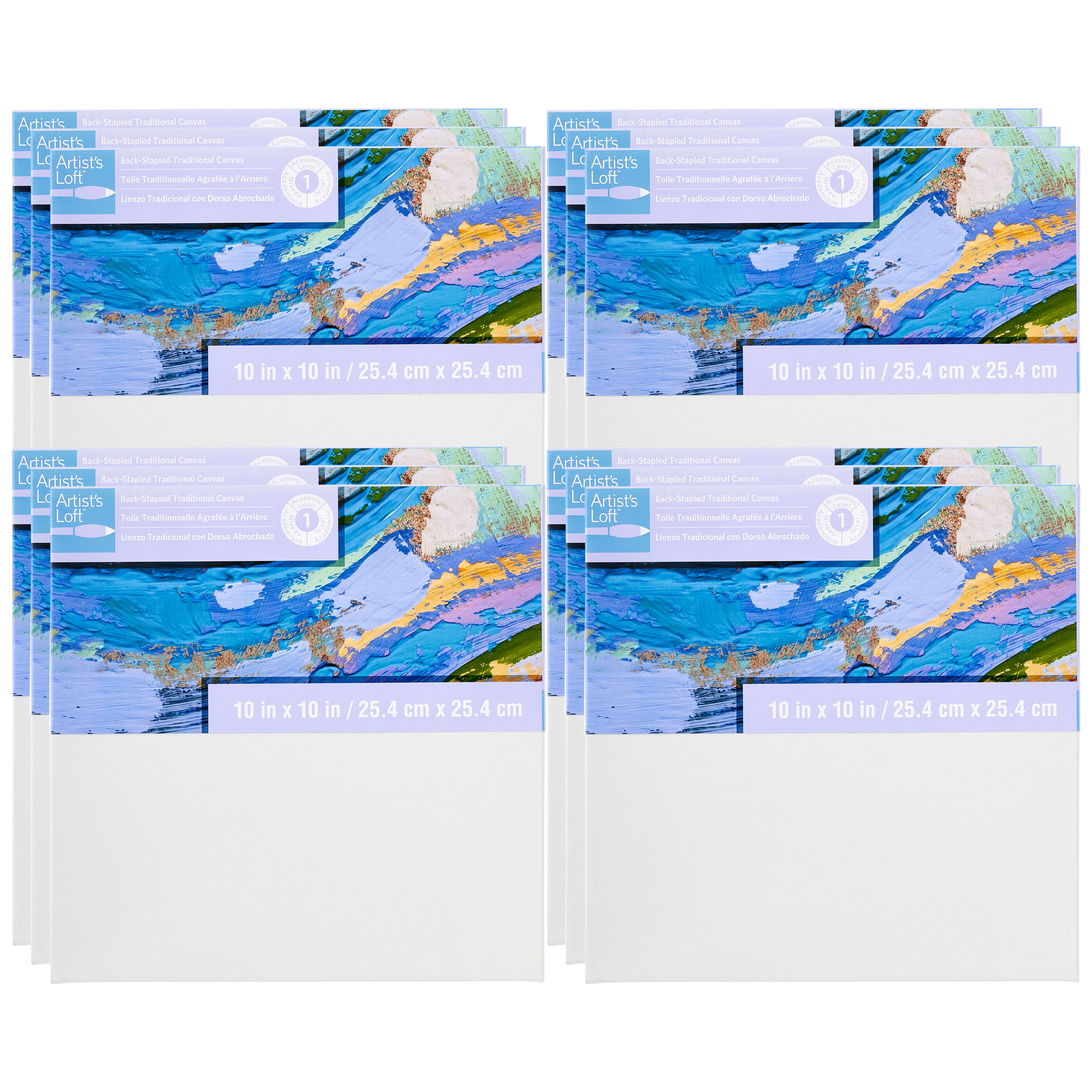 10" x 10" Level 1 Back Stapled Traditional Canvas by Artist's Loft ...