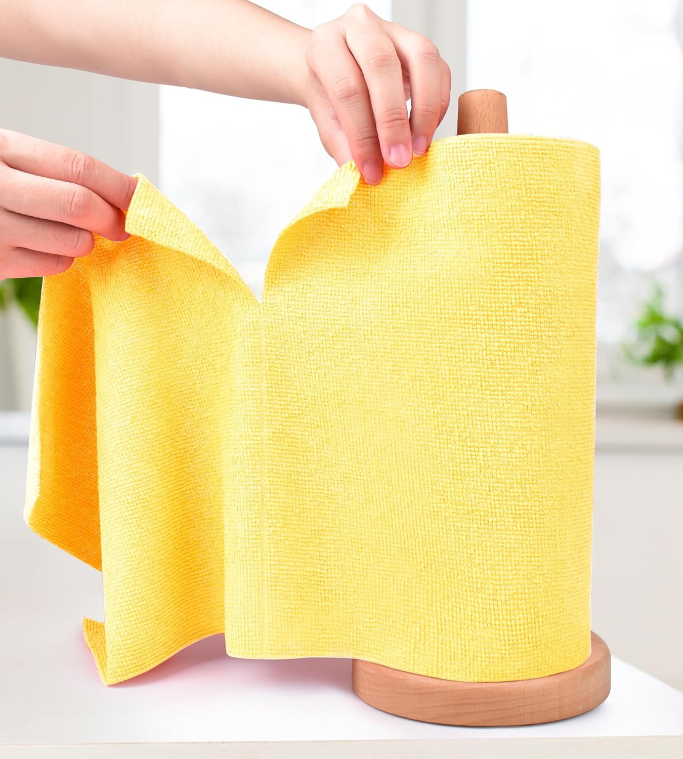 10" x 10" Microfiber Cleaning Cloth Roll, Tear Away Towels, Reusable ...